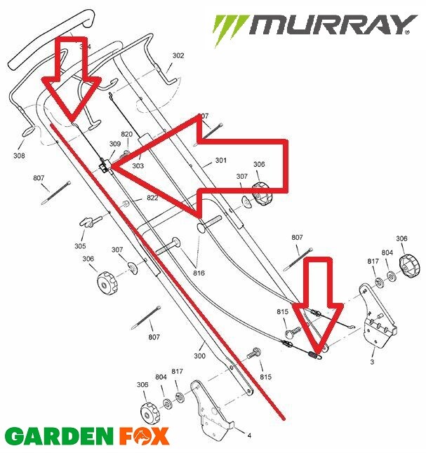 GENUINE Murray MXTH675 (880806X51N) Wheel DRIVE CABLE 700115 880297YP ...