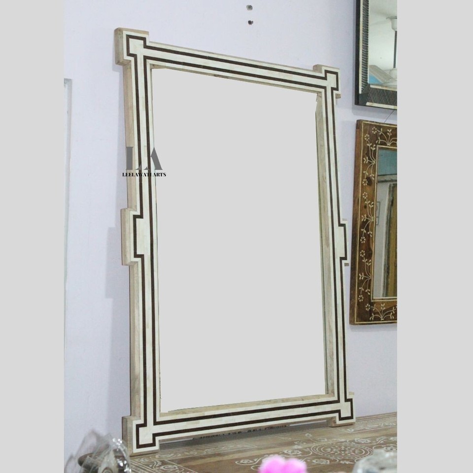 Home Decor Wood Bone Inlay Mirror Frame Antique Design Wood Bone Inlay ...