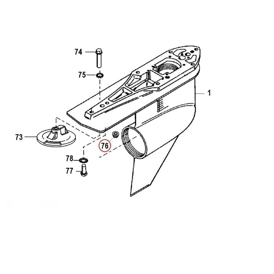 For MerCruiser Alpha One Gen ll Lower Gear casing mounting nut 11 ...