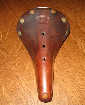 Vtg. BROOKS CONQUEST ALL TERRAIN Leather Coil Spring Saddle Seat Made ...