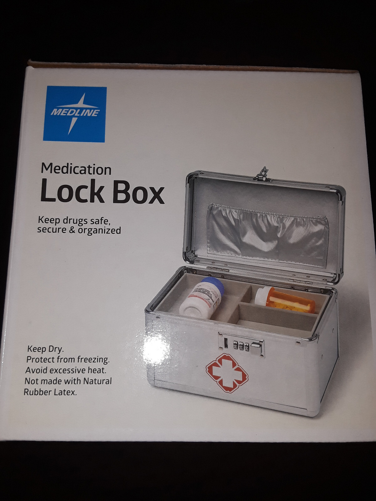 MEDLINE+COMBINATION+LOCK+BOX+MEDICATION+FOR+24+BOTTLES+MULTI+PURPOSE ...