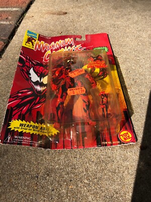 Toy Biz Maximum Carnage Action Figure W/Bonus Collector Pin Wear Card ...
