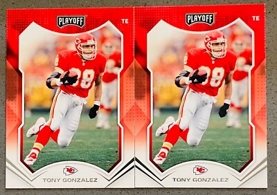 2 Lot 2021 Panini Playoff Football #187 Tony Gonzalez Base Trading Card ...