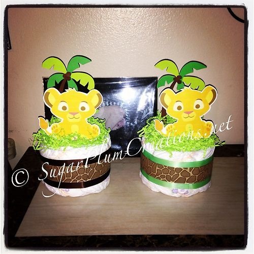Lion King Baby Simba Sugar Diaper Cake Mini!!! Baby Shower | eBay