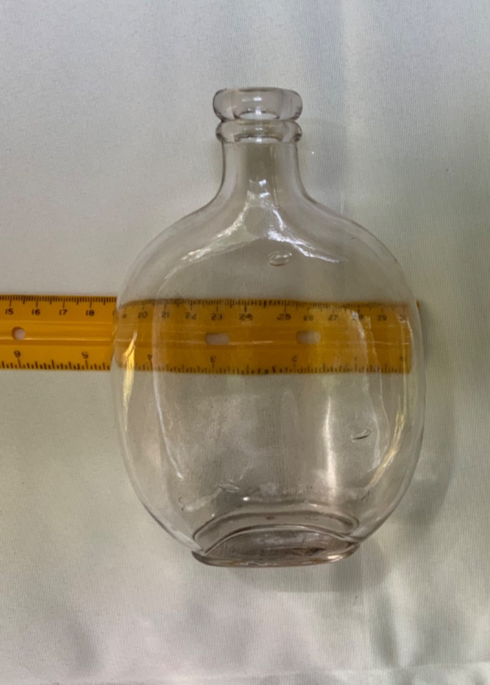 2 Antique Pumpkin Seed Flask Bottles Mold Blown Bubbles Slight Pink ...