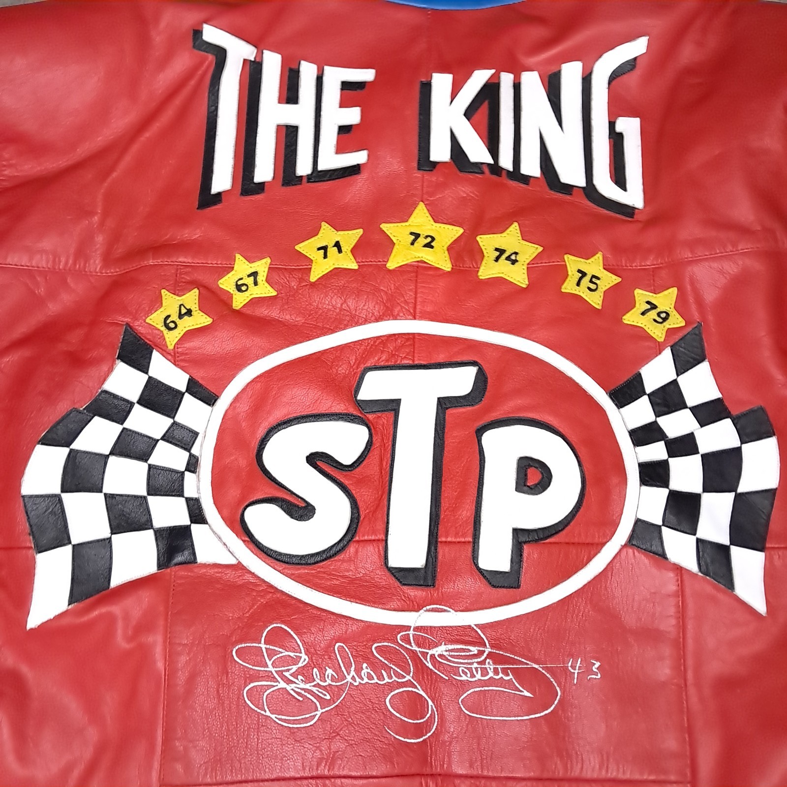 Vintage Rare Richard Petty 7 Time The King STP #43 Leather Racing 3XL ...