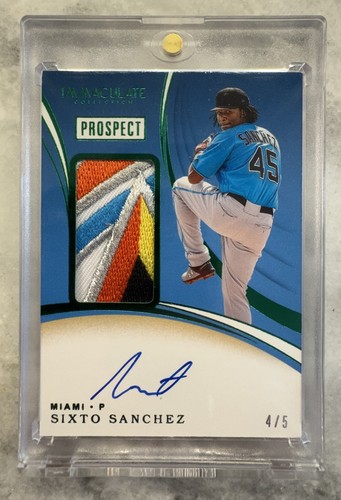 2020 Immaculate Collection SIXTO SANCHEZ LOGO PATCH AUTO PROSPECT RC ...