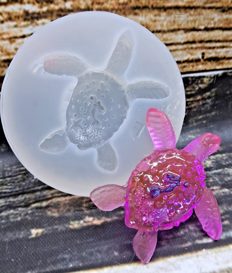 Handmade Diamond MERMAID Turtle Mold F For Resin TURTLE F -MOLD ONLY ...