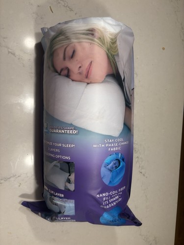 Nuzzle Nano Coil Fiber Bed Pillow King Size Ergonomic Support | eBay