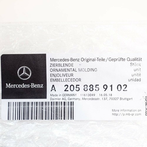 OEM MERCEDES-BENZ C FRONT BUMPER AMG TRIM W205 A2058859102 GENUINE NO🇺🇸 ...