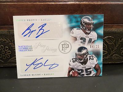 National Treasures Pairings Autograph Eagles Bryce Brown LeSean McCoy ...