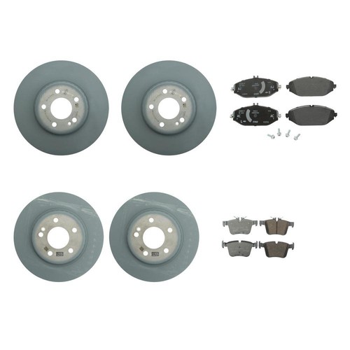 For Mercedes W205 C205 A205 C300 Front & Rear Brake Pad Sets 2 Disc ...
