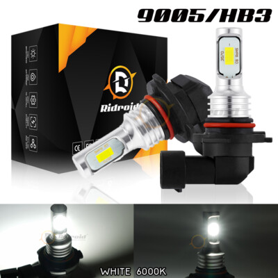 9005 9145 LED Headlight Kit 100W 8000LM High Low Fog Bulb HB3 H10 6000K ...