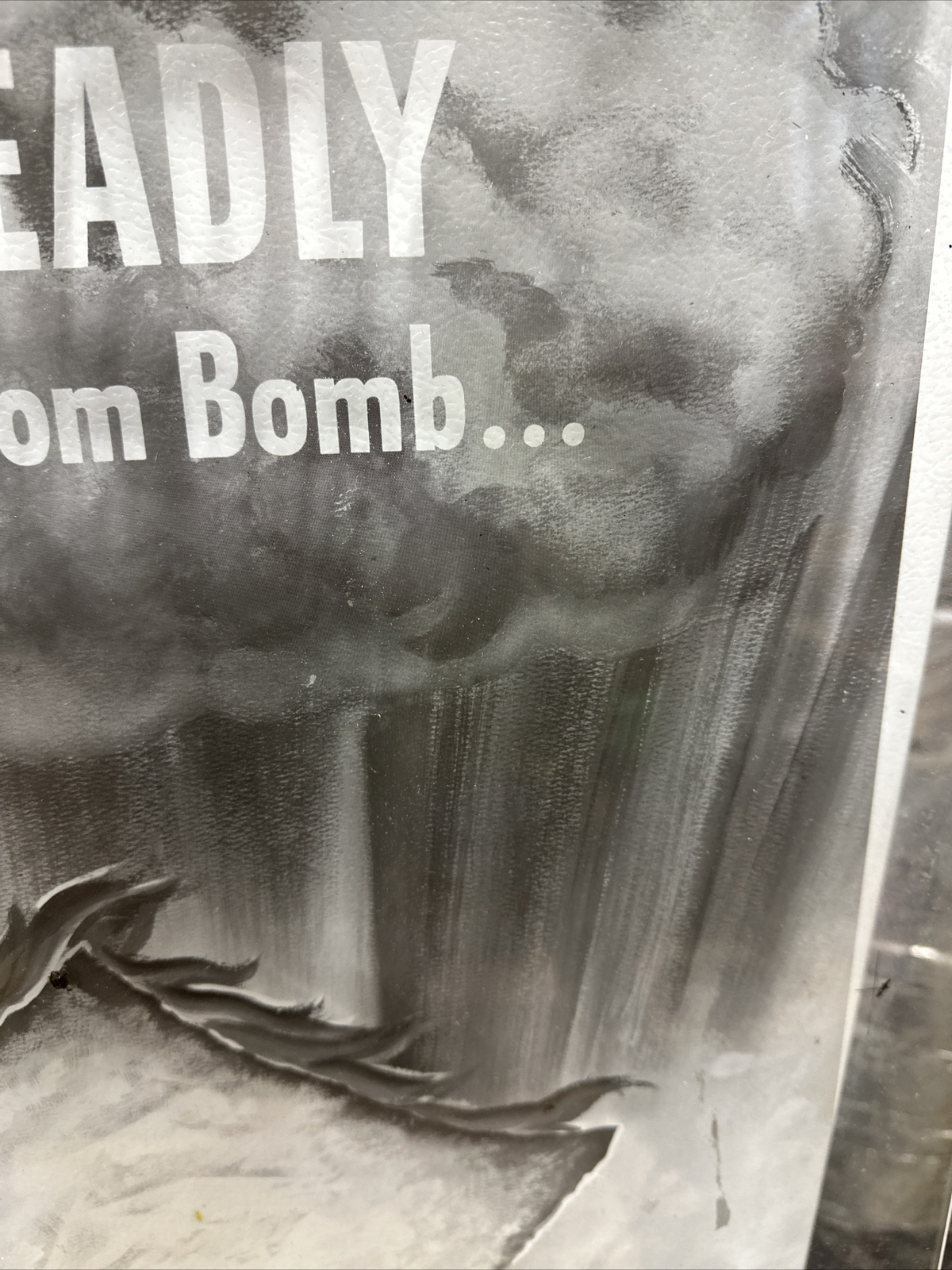 WWII VFW MORE DEADLY THAN THE ATOM Bomb glass negative PROPAGANDA ...