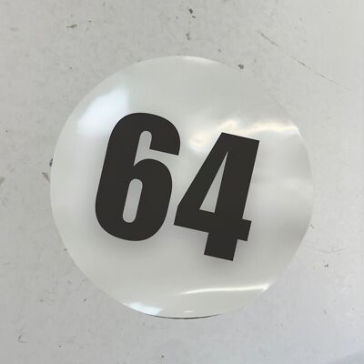 12" Circular Round Magnetic Race Car Number 64 Magnet x2 | eBay