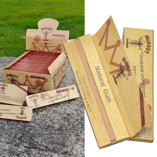 HORNET King Size Classic Brown Natural Smoking Rolling Papers 50 ...