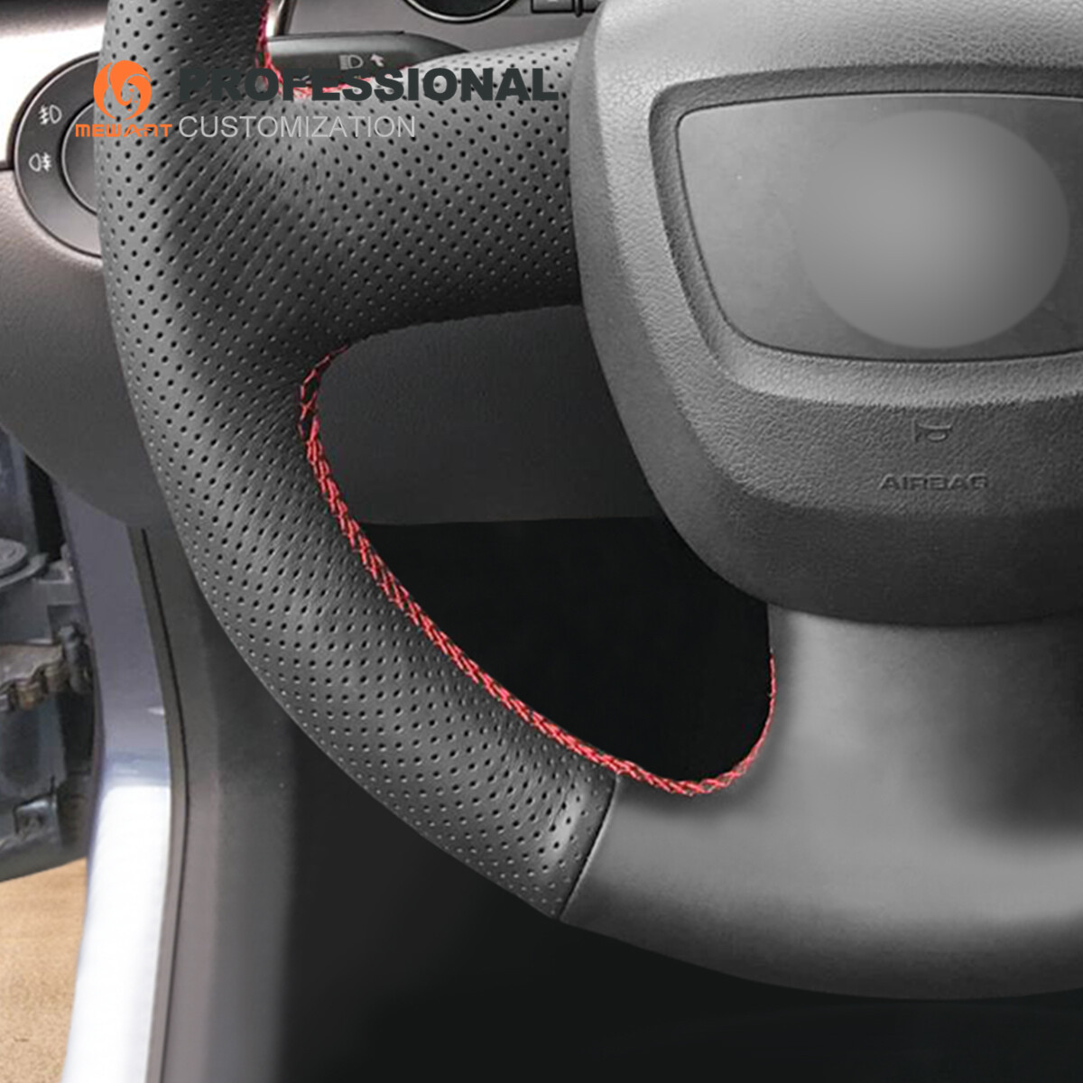Top Genuine Leather Car Steering Wheel Cover for Audi A3 8P A4 B8 A5 ...