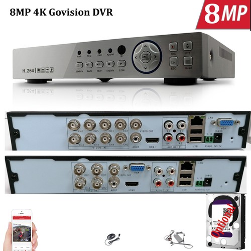 8MP CCTV System 4CH 8CH 4K Ultra HD DVR Dome Camera Home Security Kit ...