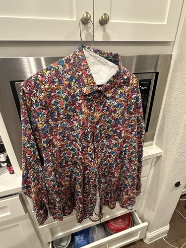 Robert Graham Shirt long sleve Floral Pattern with accents 3xl | eBay