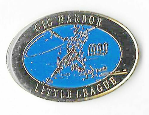 HAT LAPEL TIE PIN GIG HARBOR WASHINGTON LITTLE LEAGUE BASEBALL 1999 ...