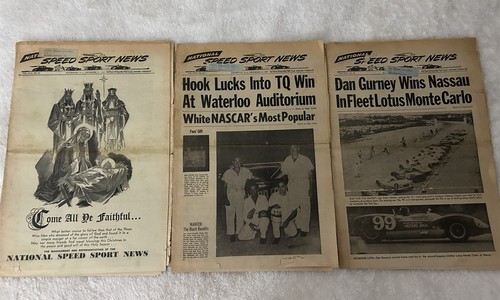 1960 Speed Sport News DECEMBER Set of 3 LEE PETTY Dan GURNEY Parnelli ...