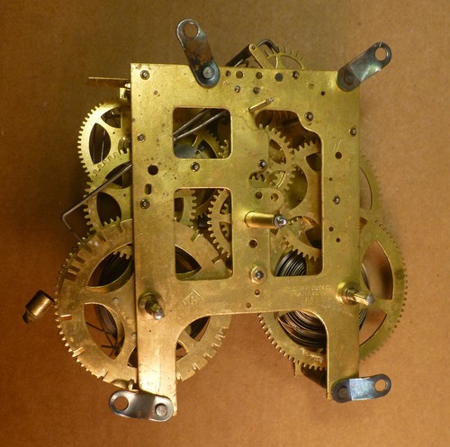 Vintage Gilbert Front Mount Mantle Clock Movement with 2 Hammers- BEST ...