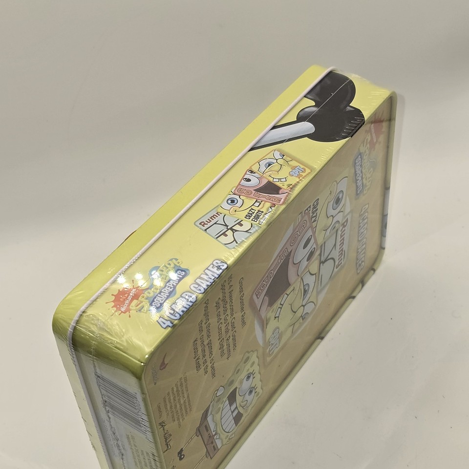 Spongebob Cardinal 4 In 1 Card Games Tin Box Set Go Fish Spit Rummy ...