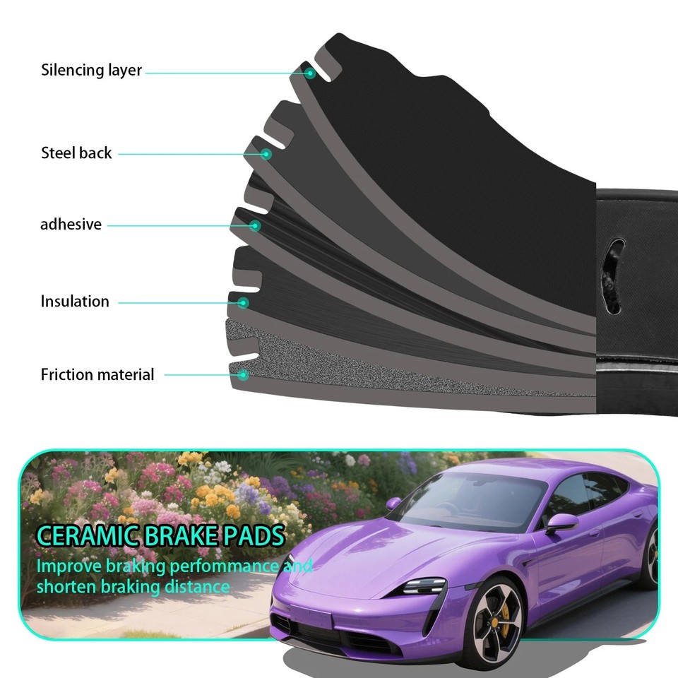 Rear Ceramic Brake Pads for 1994 - 2005 Caddy DeVille 4.6L 4.9L Base ...