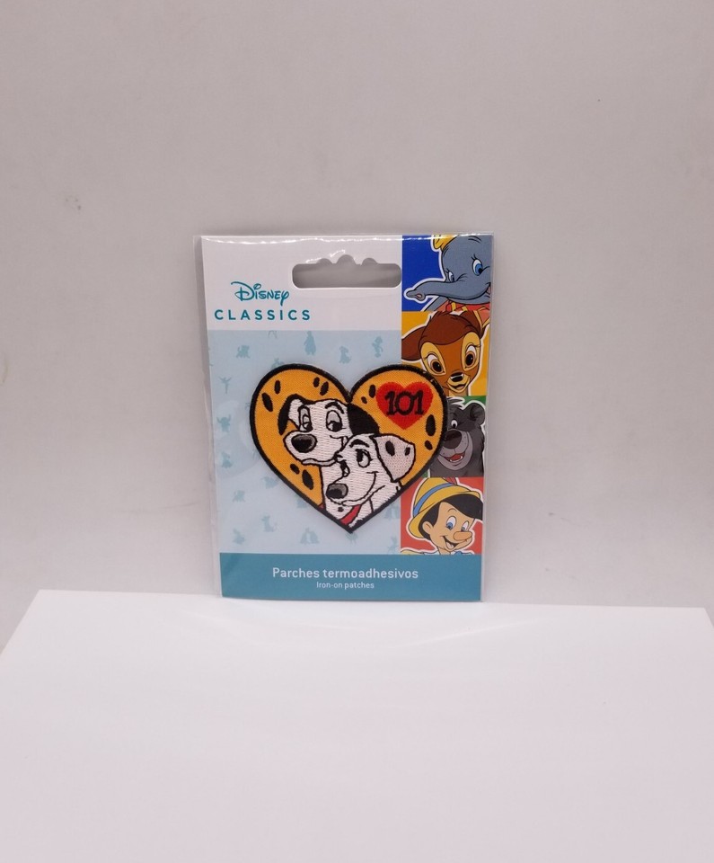 Disney 101 Dalmatians Iron-On Patch: Pongo & Perdita Heart New Free ...