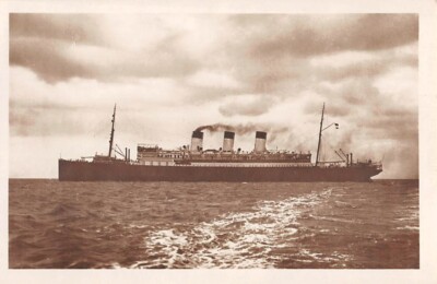 SS CAP POLONIO AT SEA ~ HAMBURG SOUTH AMERICA LINE, REAL PHOTO PC ...