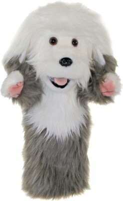 The Puppet Company Long-Sleeves Old English Sheepdog Hand Puppet, 15 ...
