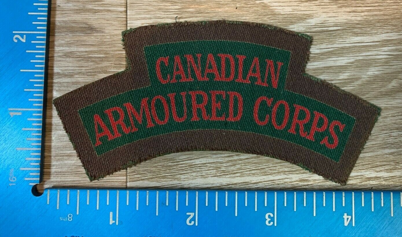 VINTAGE WW2 CANADA SHOULDER PATCH CANADIAN ARMOURED CORPS CANVAS 98A | eBay