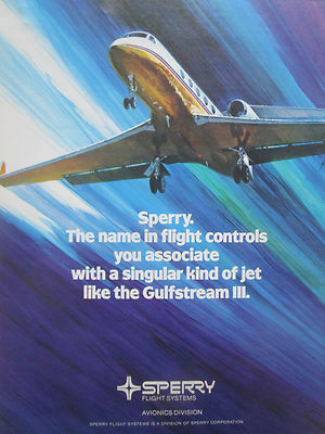 6/1980 PUB SPERRY FLIGHT SYSTEMS AVIONICS AVION GULFSTREAM III ORIGINAL ...