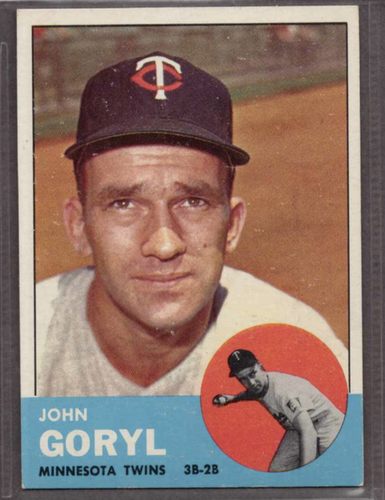 1963 Topps Set-Break #314 John Goryl EX-EXMINT *JAYSACE* | eBay