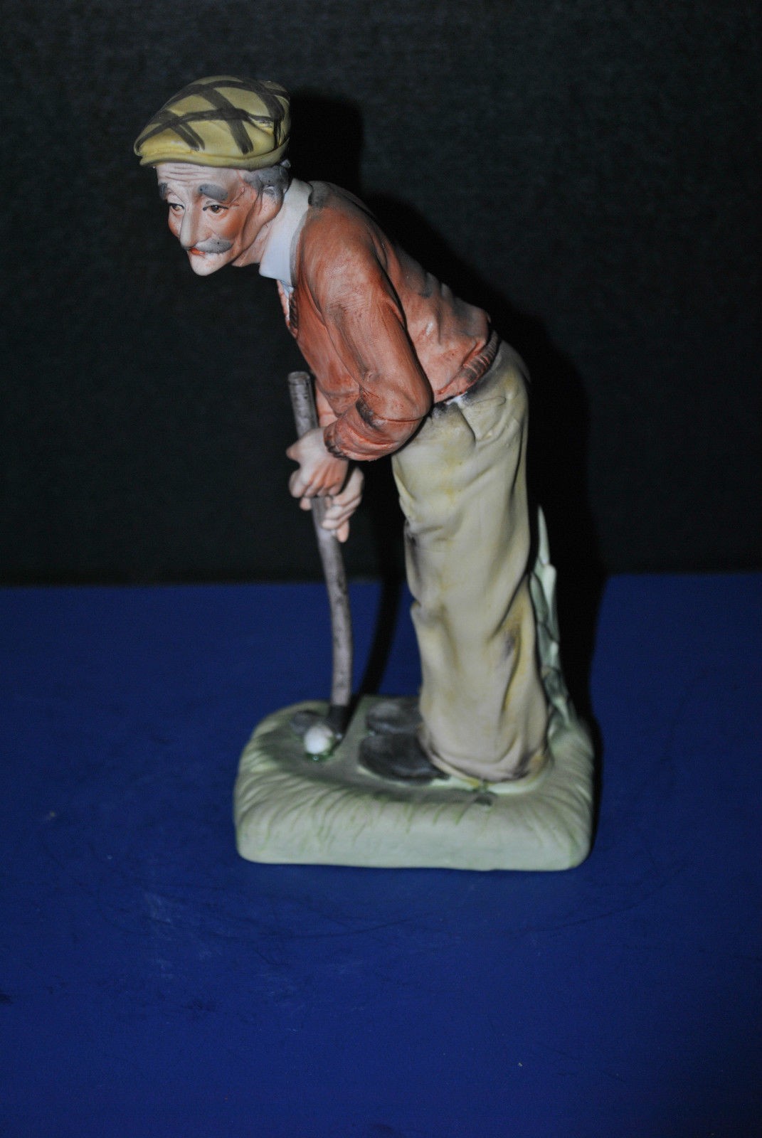 Vintage Basque Porcelain Figurine of an Old Golfer Putting | eBay