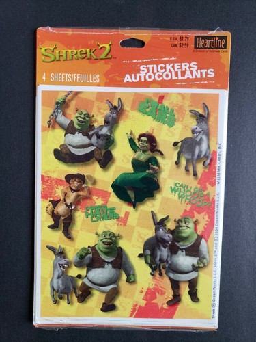 Shrek 2 Huge Lot Of Stickers New Hallmark Party Lion Fiona Donkey | eBay
