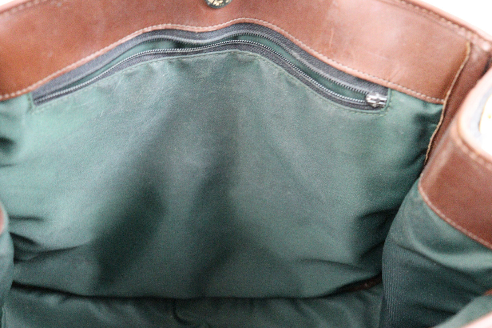 Dooney & Bourke Vintage AWL Leather Lined Toggle Tote Black & Burnt ...