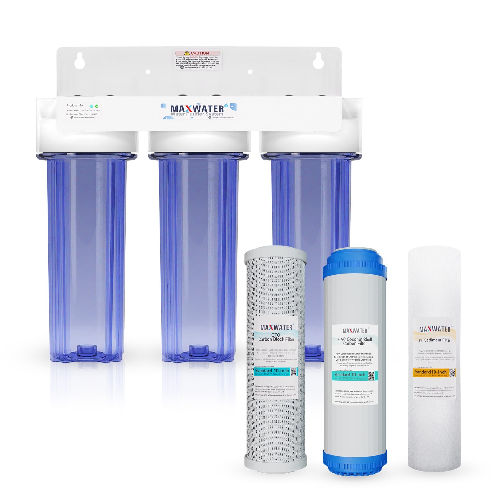 Whole House Water Filter System 2.5" x 10" Three Stage Filter system | eBay