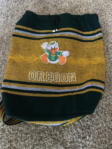 University of Oregon Ducks Woven Knit Backpack Drawstring Cinch Bag ...