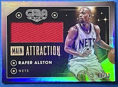 2015-16 Gala Main Attraction Patch Rafer Alston 60/60 #5 Nets Rockets ...