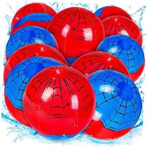 12 Pack Spider Theme Beach Ball - 16" Bulk Inflatable Beach Balls ...