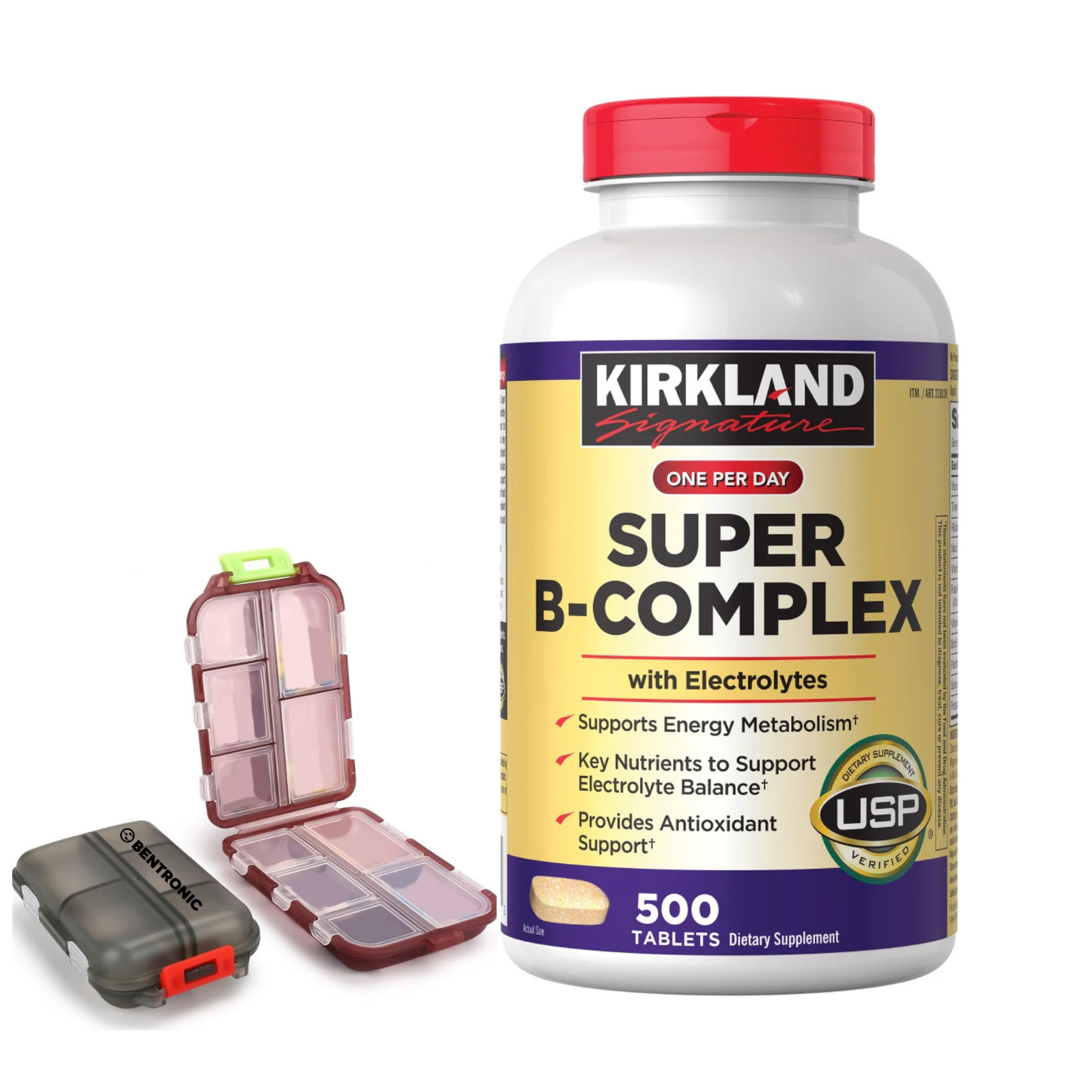 Kirkland Signature Super B-Complex 500 Tablet Electrolytes with Pill ...