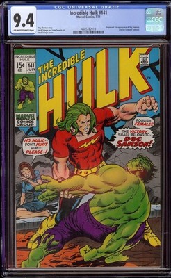 Incredible Hulk # 141 CGC 9.4 OW/W (Marvel, 1971) 1st appearance of Doc ...