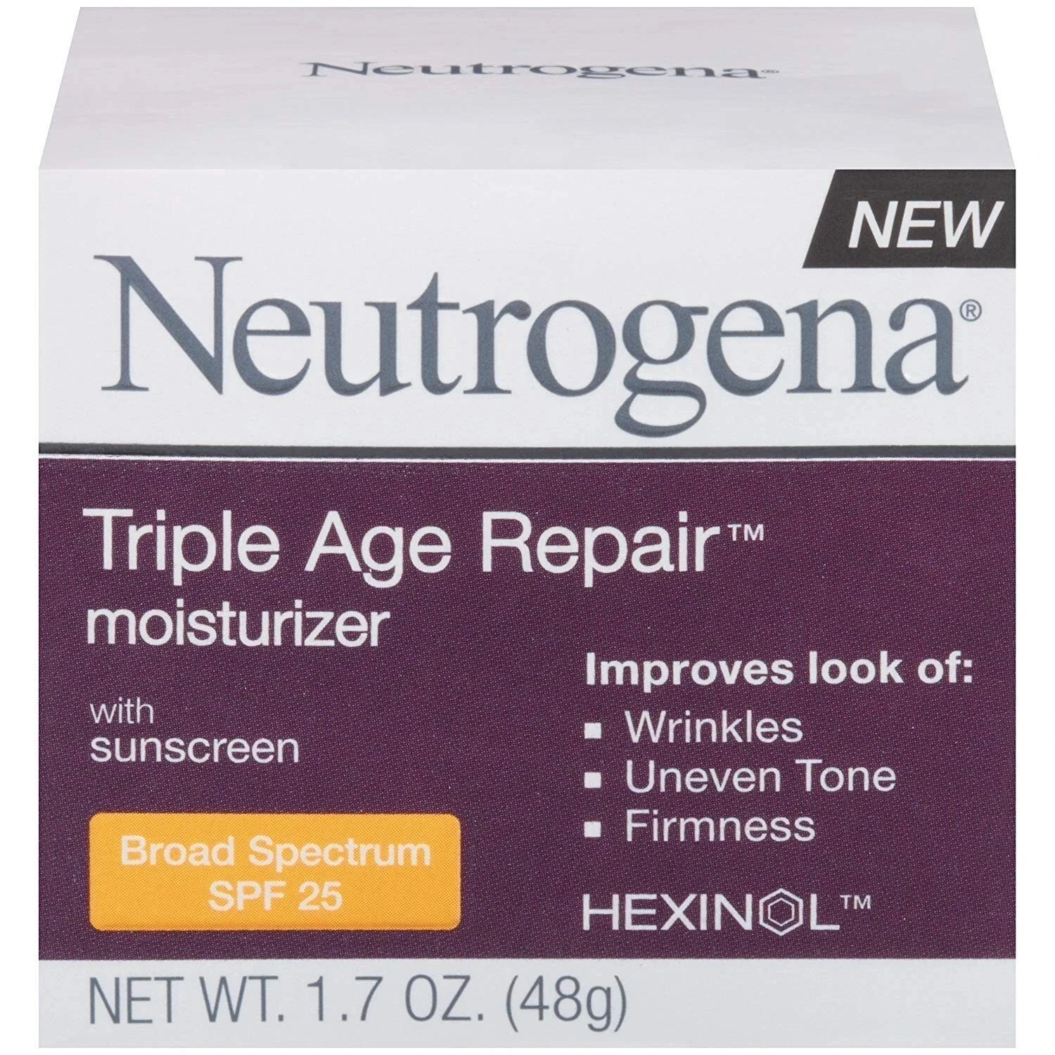 Neutrogena Triple Age Repair Moisturizer w sunscreen spf25 - 1.7oz. exp ...