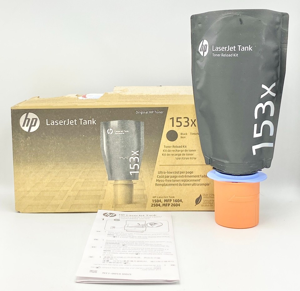 HP 153X Black Original LaserJet Tank Toner Reload Kit, ~ 5,000 Pages ...