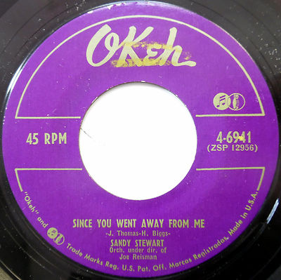 SANDY STEWART 45 Since You Went Away From Me / Before OKEH POP w2077 | eBay