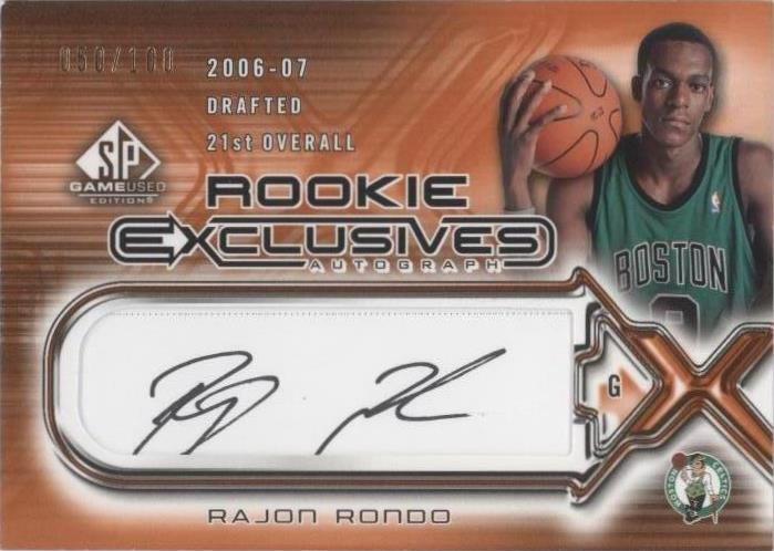 2006-07 SP Game Used Edition - Rookie Exclusives Autographs Rajon Rondo ...