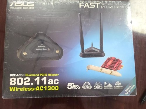 ASUS PCE-AC56 802.11ac Dual-Band Wireless-AC1300 PCI-E Adapter | eBay