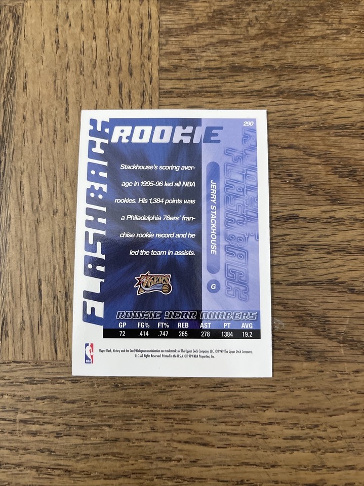 Victory Rookie Flashback Jerry Stackhouse Card 290 | eBay