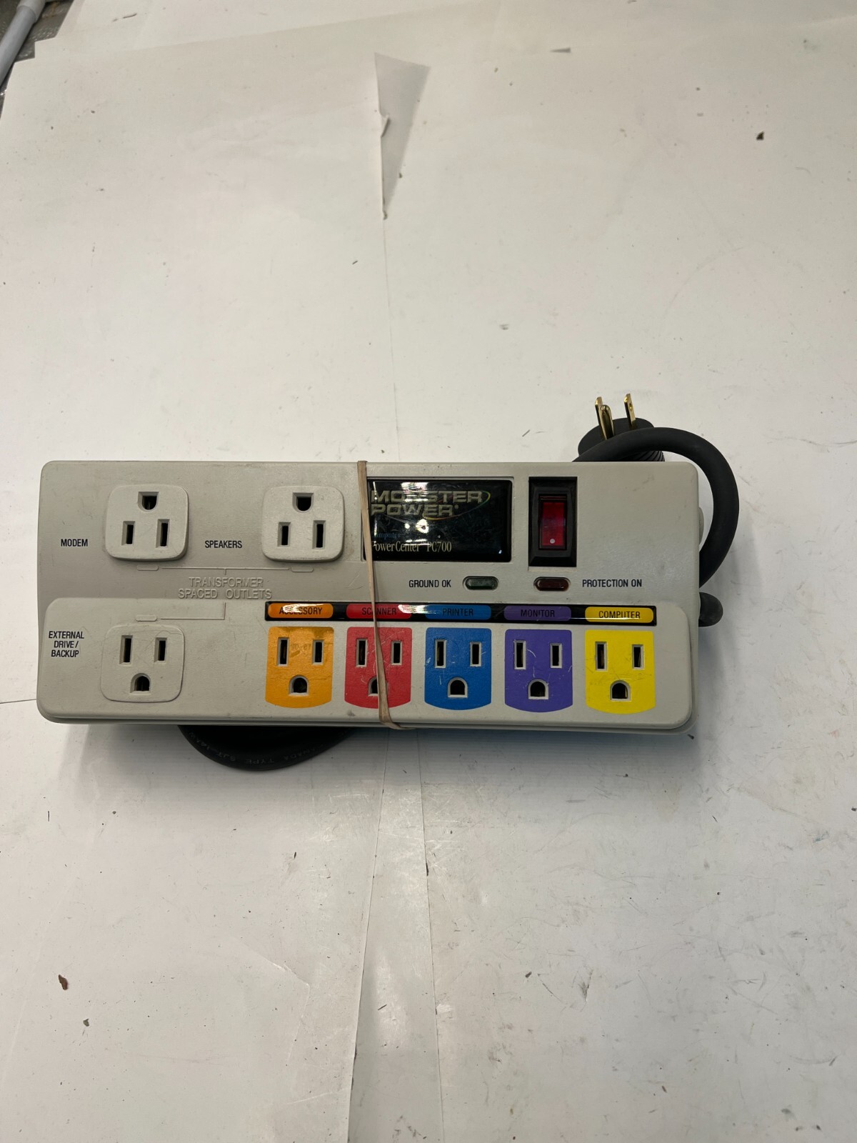 Monster Power Center PC700 Multi Colored Power Strip Surge Protector ...